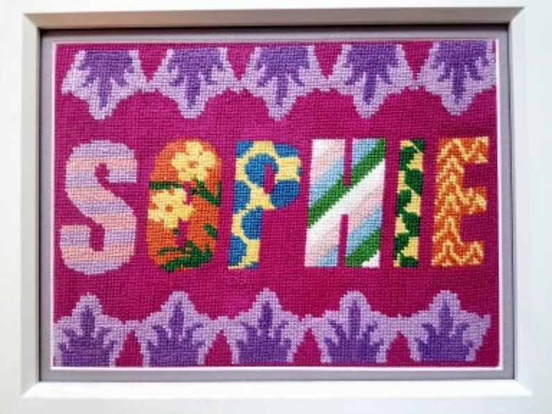 Needlepoint Kit or Canvas: Name Patterns | Etsy