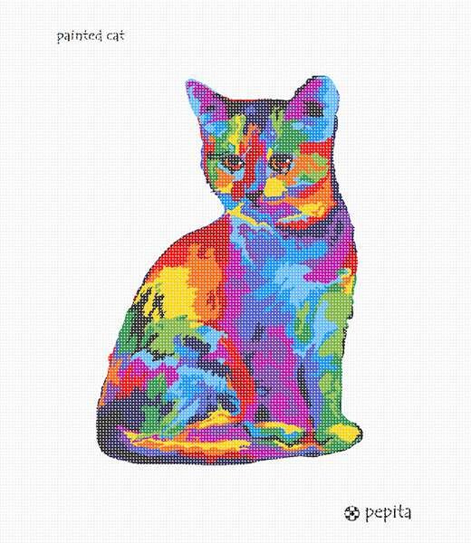 Needlepoint Kit or Canvas: Painted Cat - Etsy
