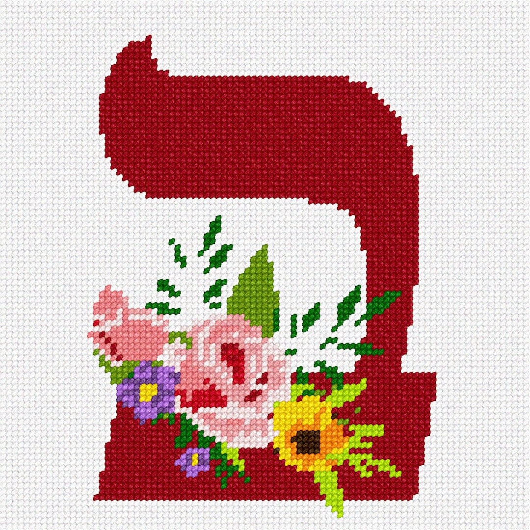 Needlepoint Kit or Canvas: Letter Bais Floral Motif - Etsy