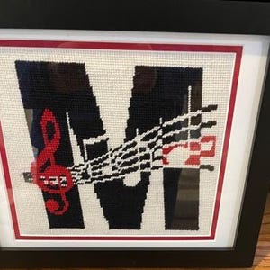 Needlepoint Kit or Canvas: Letter T Music Notes - Etsy