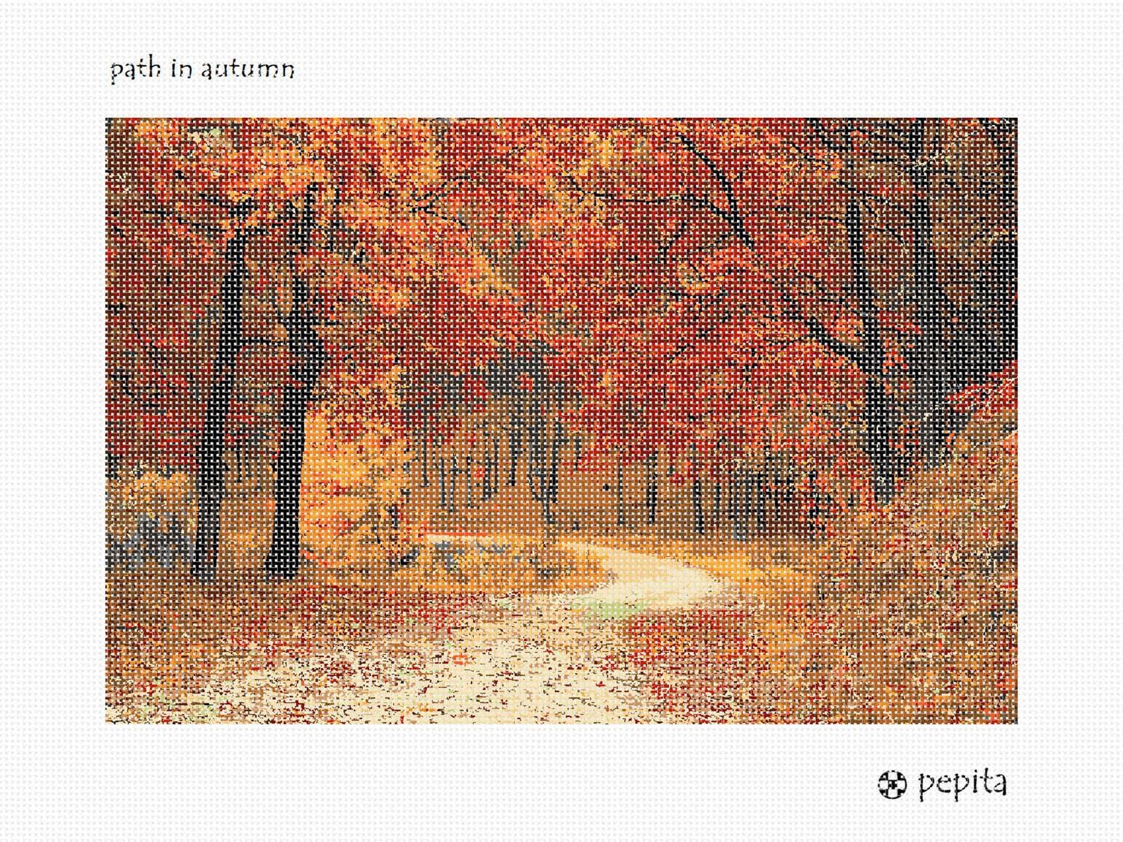 Needlepoint Kit or Canvas: Path in Autumn - Etsy