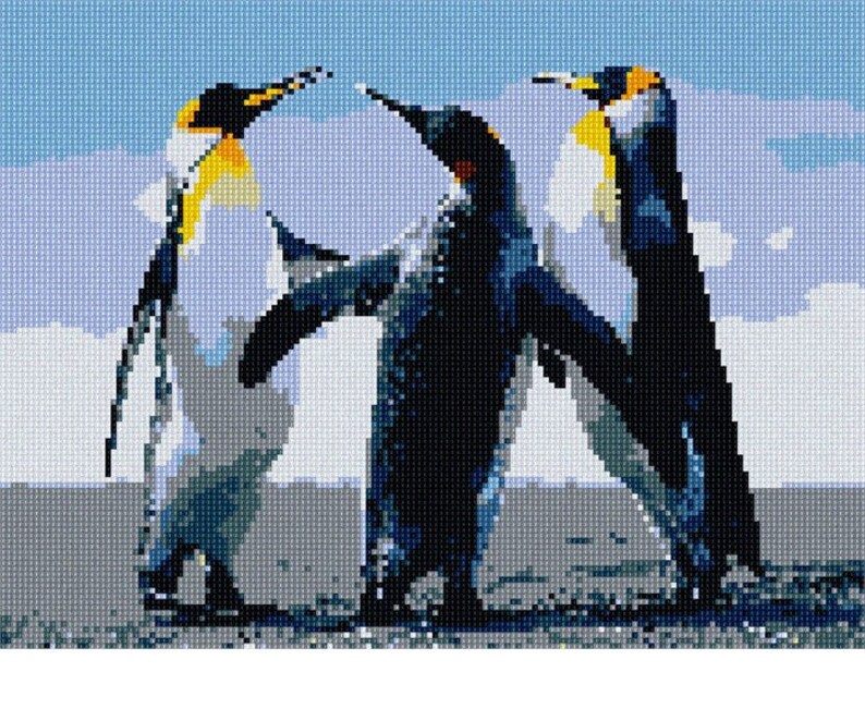 Needlepoint Canvas Kit Penguins by Pepita - Etsy
