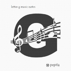 Needlepoint Kit or Canvas: Letter G Music Notes - Etsy