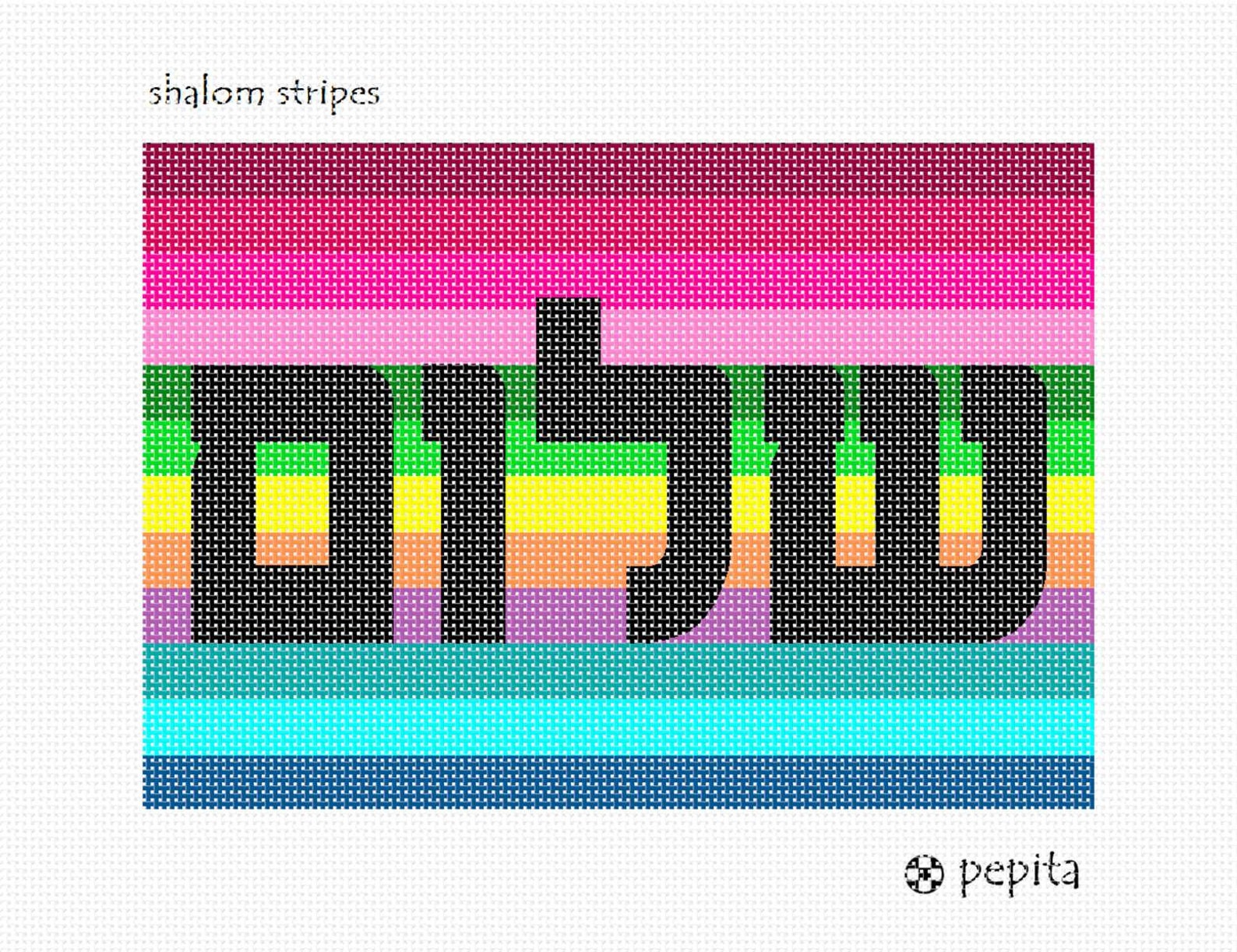 Needlepoint Kit or Canvas: Shalom Stripes - Etsy
