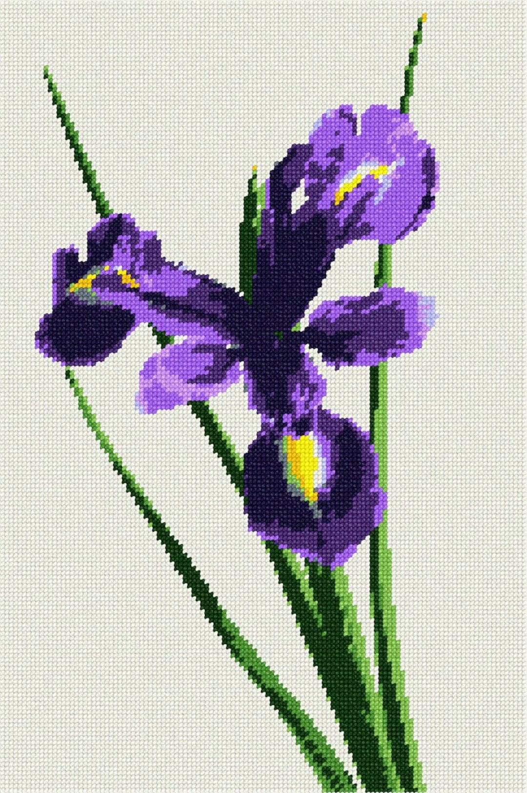 Needlepoint Kit or Canvas: Iris Beauty - Etsy