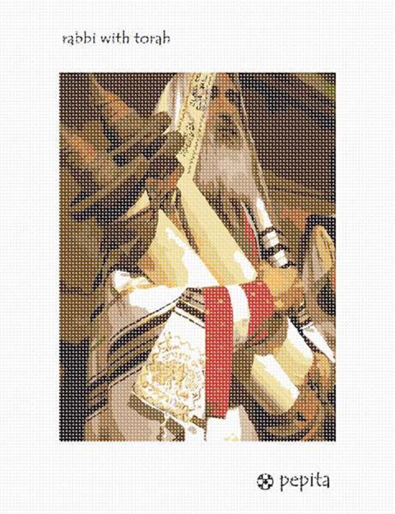 Needlepoint Kit or Canvas: Rabbi With Torah - Etsy