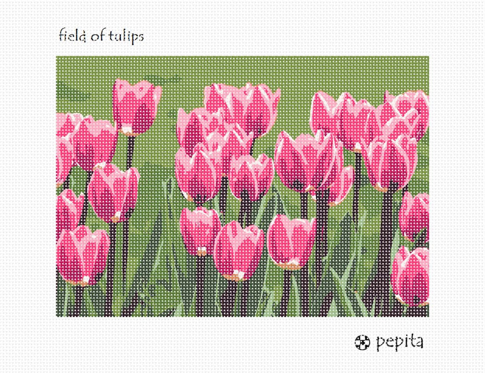 Needlepoint Kit or Canvas: Field of Tulips - Etsy
