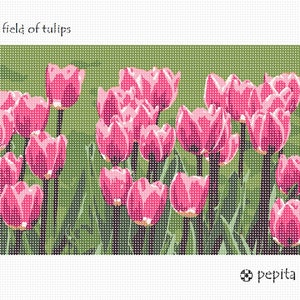 Needlepoint Kit or Canvas: Field of Tulips - Etsy