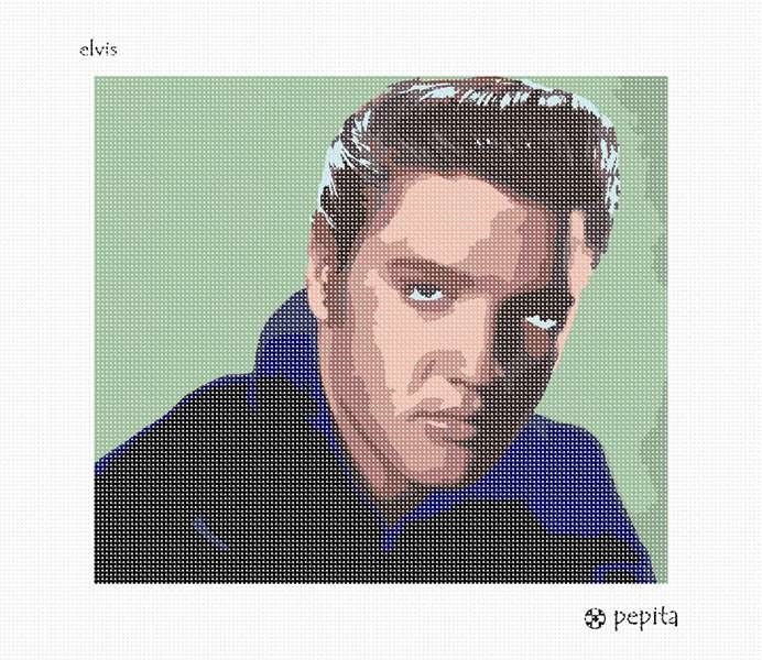 Needlepoint Kit or Canvas: Elvis - Etsy