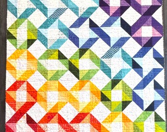 Quilt Pattern "window to the Garden" is by Flamingo Toes! 4 Pgs. of Color Photos and Directions ...