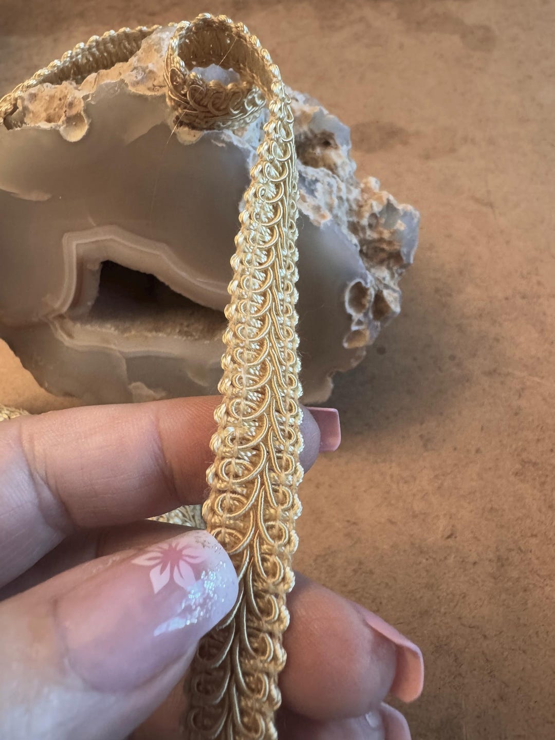 Gimp Cord Trim, Creamy Gold 3/4" Gimp Cord, Upholstery Trim, Home Decor ...