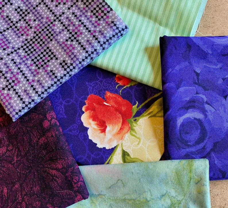 Fat Quarter Bundle purple Roses 1 Sets of 6 Fat - Etsy Fat Quarter Bundle purple Roses 1 Sets of 6 Fat - Etsy