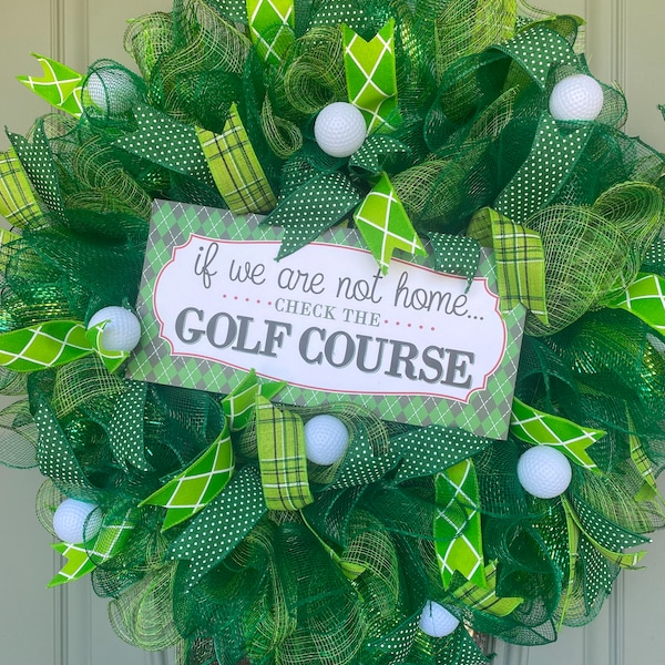 Golf Door Wreath - Etsy