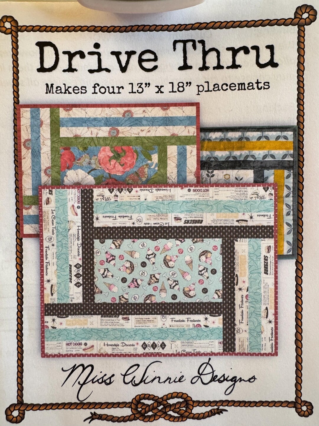Quilt Pattern "drive Thru" by Miss Winnie. Materials List Based on 13"x ...