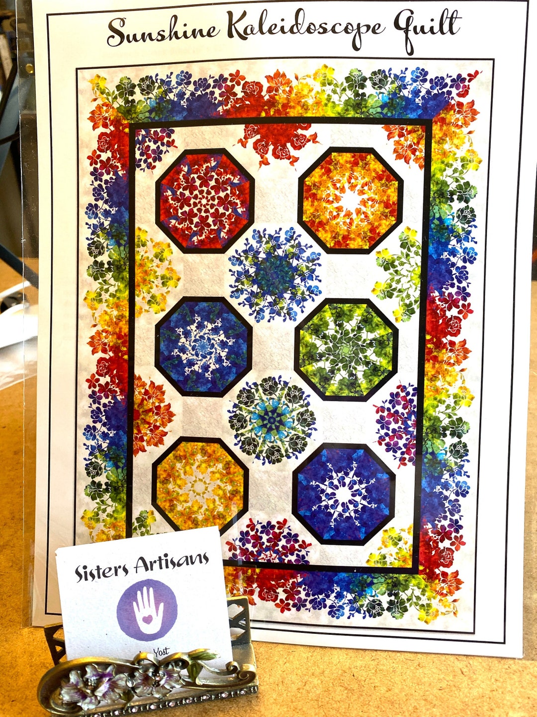 Quilt Pattern sunshine Kaleidoscope From in the Beginning Fabrics. 7 ...