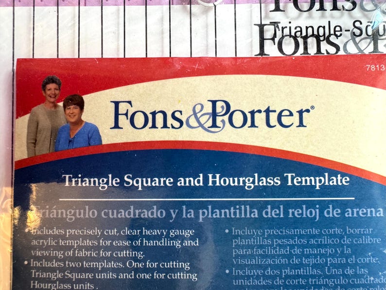 New Fons & Porter Quilting Rulers: Triangle, Square, Hourglass ...
