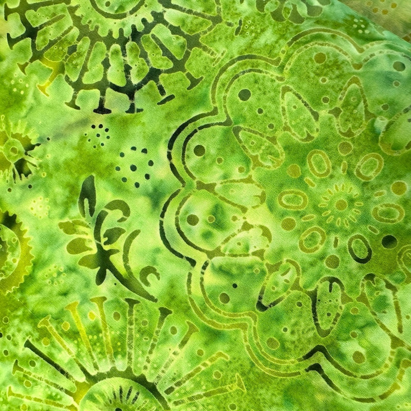 Green Batik Fabric - Etsy