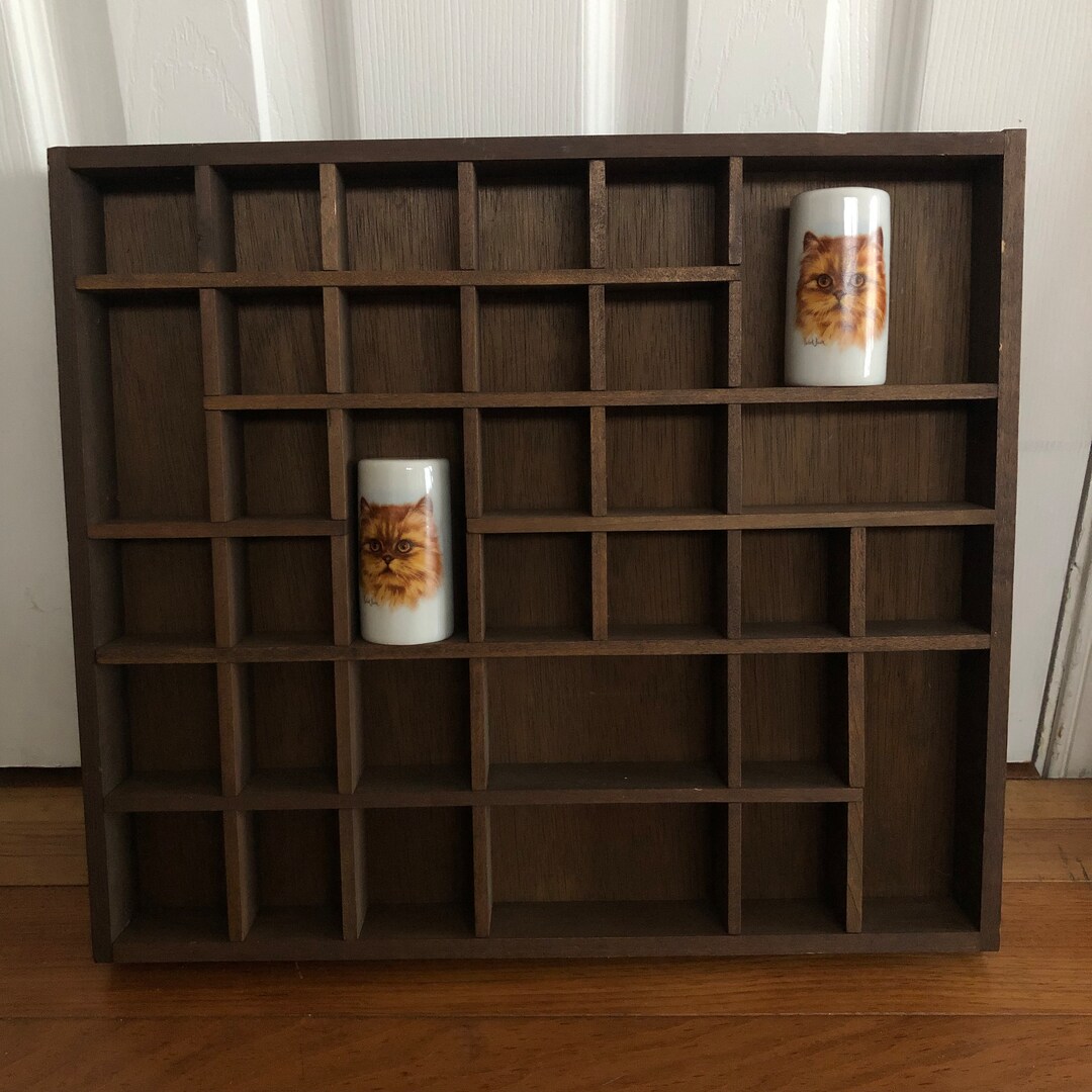 Vintage Wooden Display Case or Jewelry Display Case Repro Printer Box ...