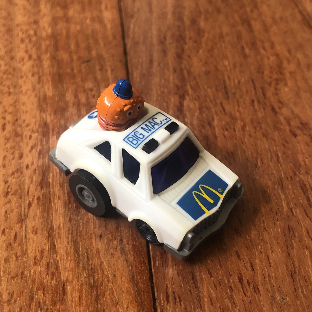Vintage Mcdonald's Big Mac Pull Back Police Car - Happy Meal Toy - Etsy