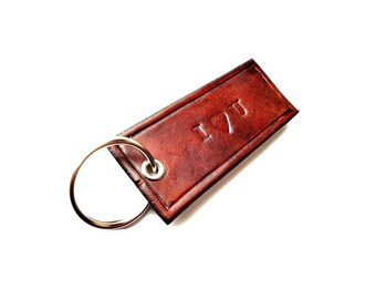 Customizable Leather Belt Loop Keychain | Etsy