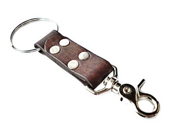 Customizable Leather Trigger Snap Keychain | Etsy