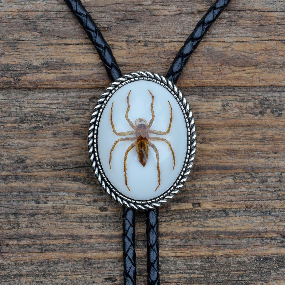 Spider Bolo Tie - Customizable Cord Color, Tips and Length - Humanely ...