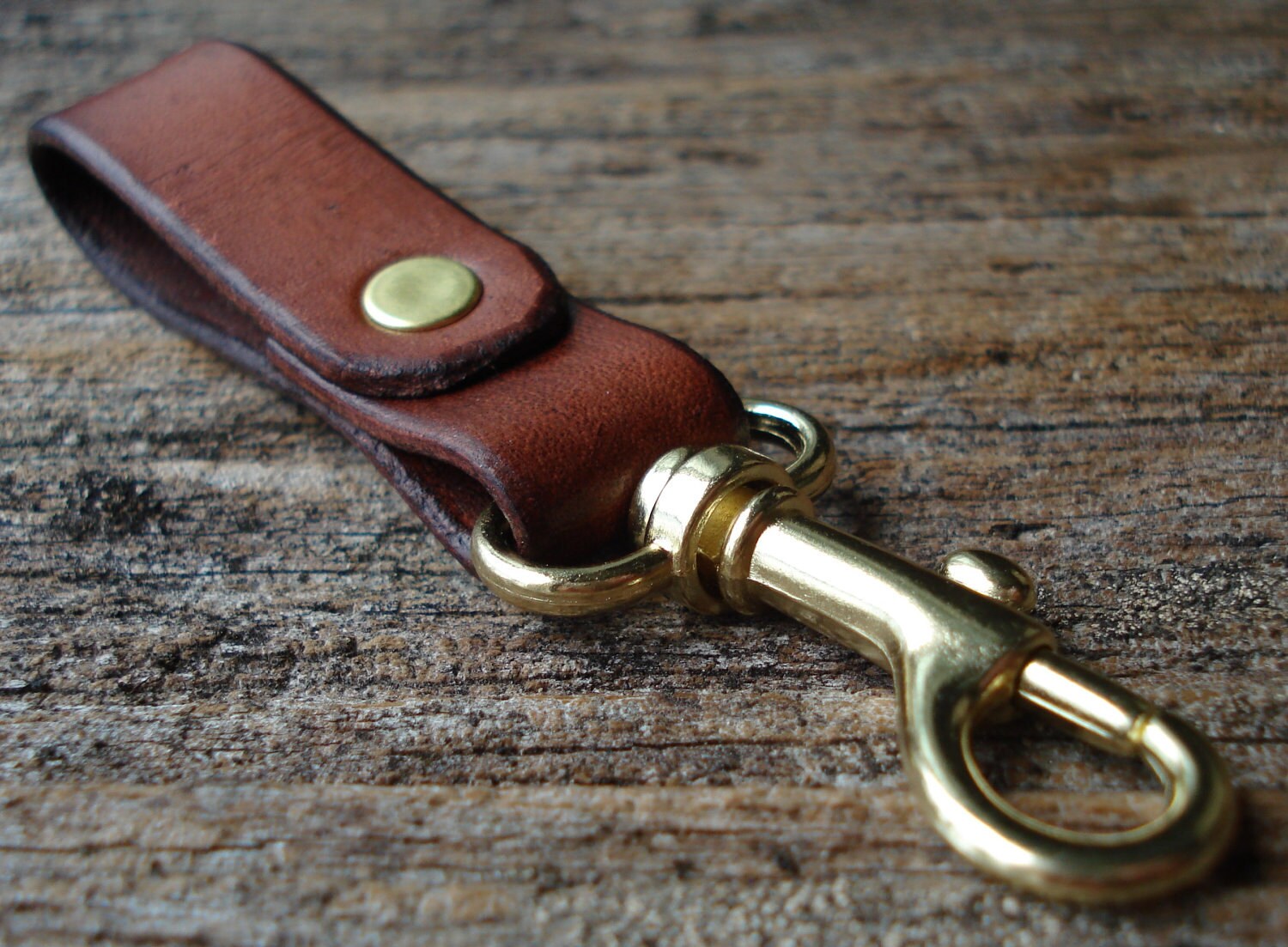 Customizable Leather Swivel Snap Keychain - Etsy