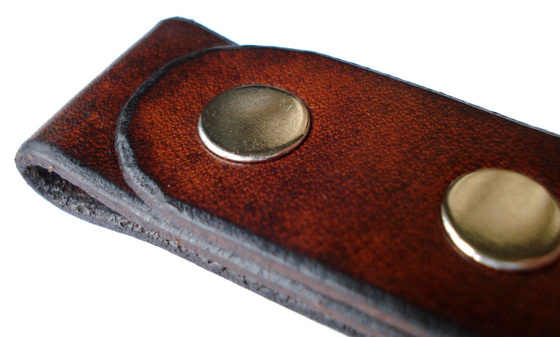Customizable Leather Military Snap Hook Keychain - Unique Handmade Gift ...
