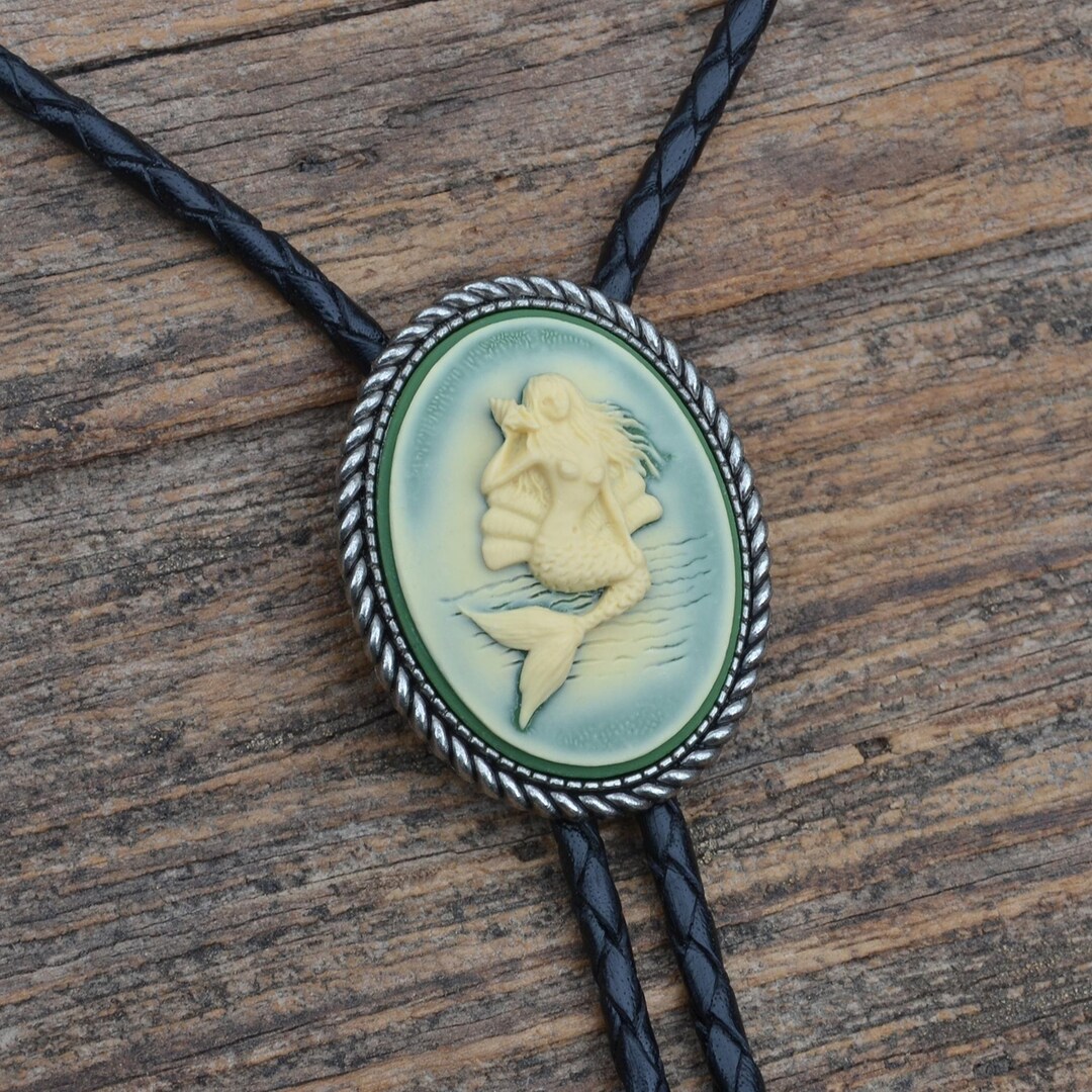 Mermaid Bolo Tie - Customizable Cord Color, Tips and Length - Unique ...