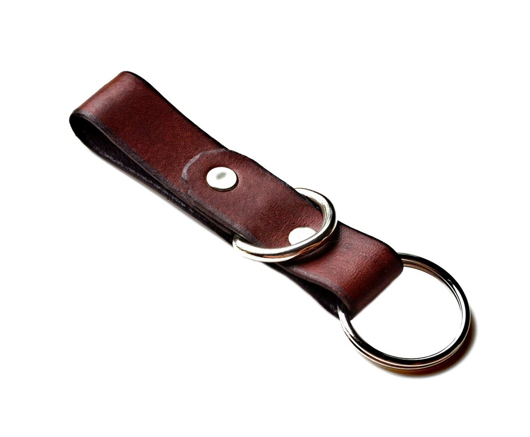 Customizable Leather Dee Ring Keychain - Etsy