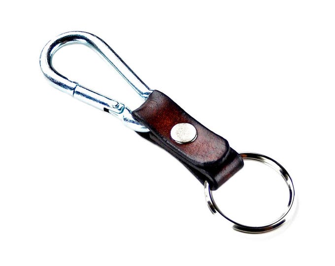 Customizable Leather Carabiner Keychain | Etsy