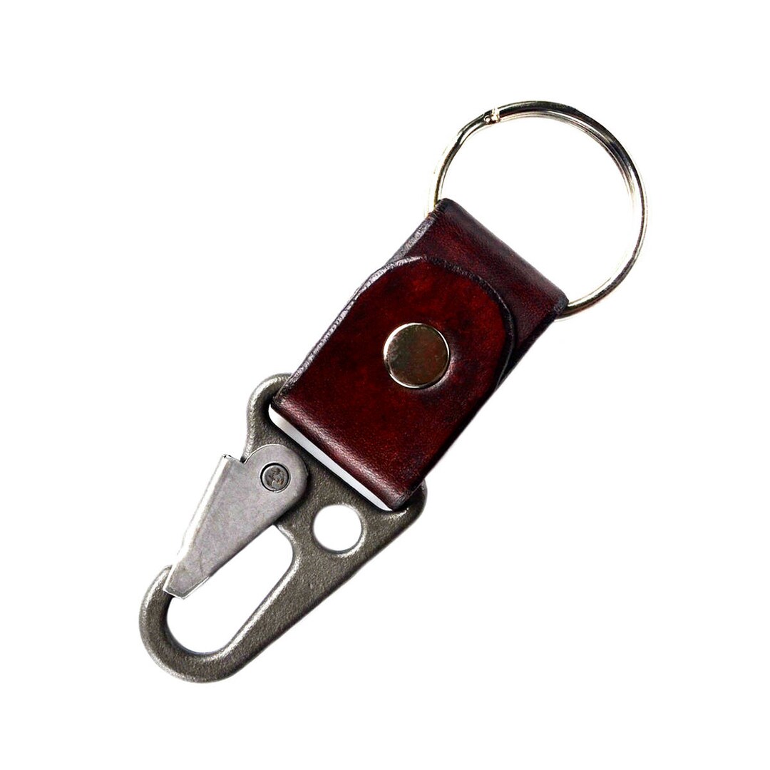 Customizable Leather Military Snap Hook Keychain - Etsy
