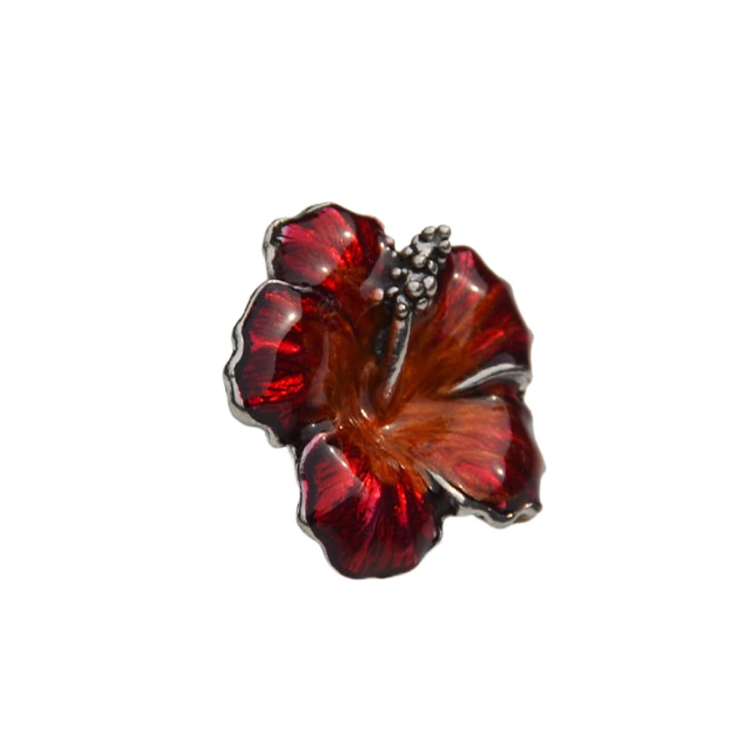 Hibiscus Flower Lapel Pin - Etsy