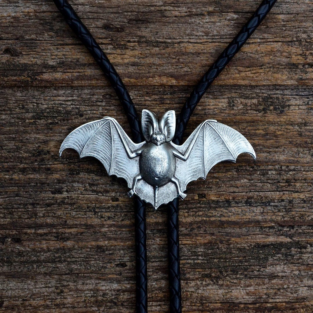 Bat Bolo Tie - Customizable Cord Color, Tips and Length - Unique ...