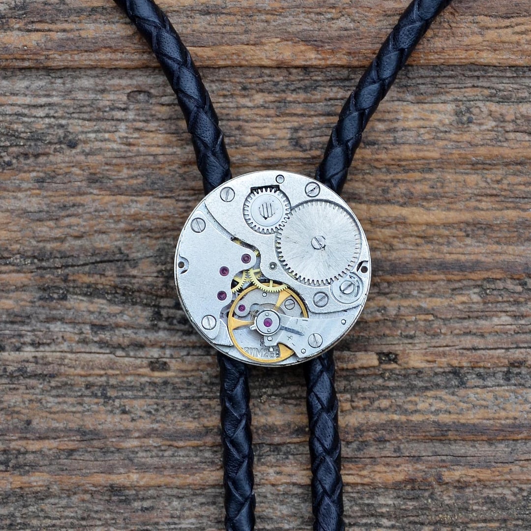 Genuine Watch Movement Steampunk Bolo Tie - Customizable Cord Color ...