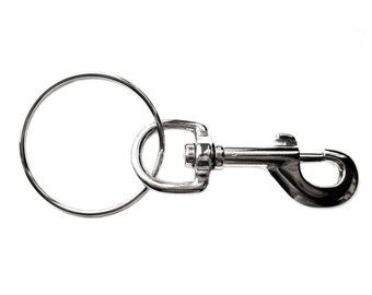 Customizable Leather Swivel Eye Bolt Snap Keychain | Etsy