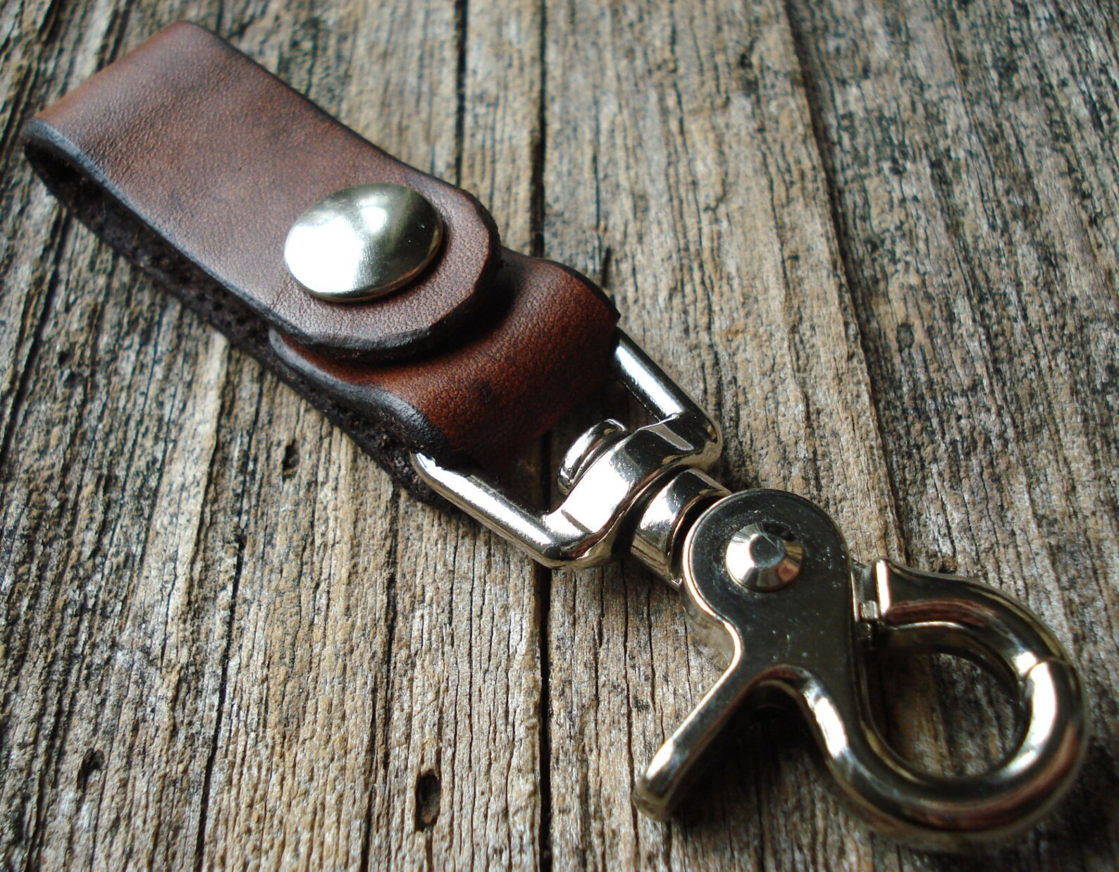 Customizable Leather Trigger Snap Keychain - Etsy