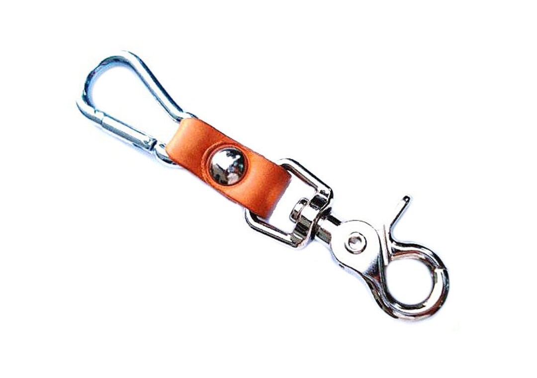 Customizable Leather Trigger Snap/carabiner Keychain - Etsy
