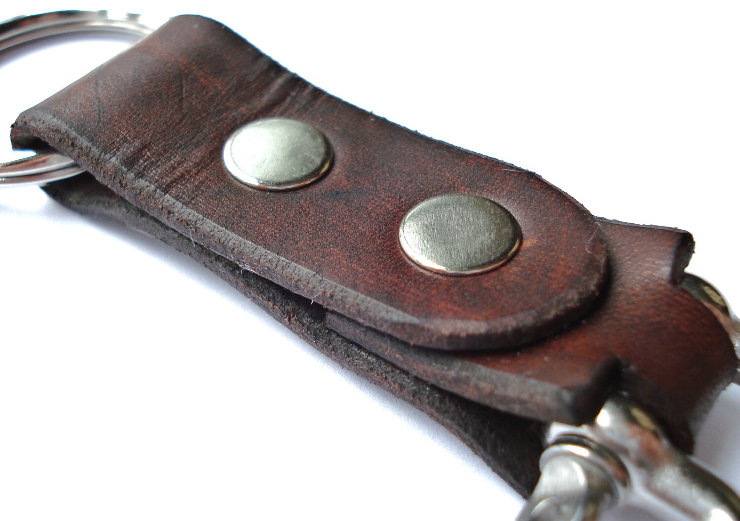 Customizable Leather Shackle Keychain - Etsy