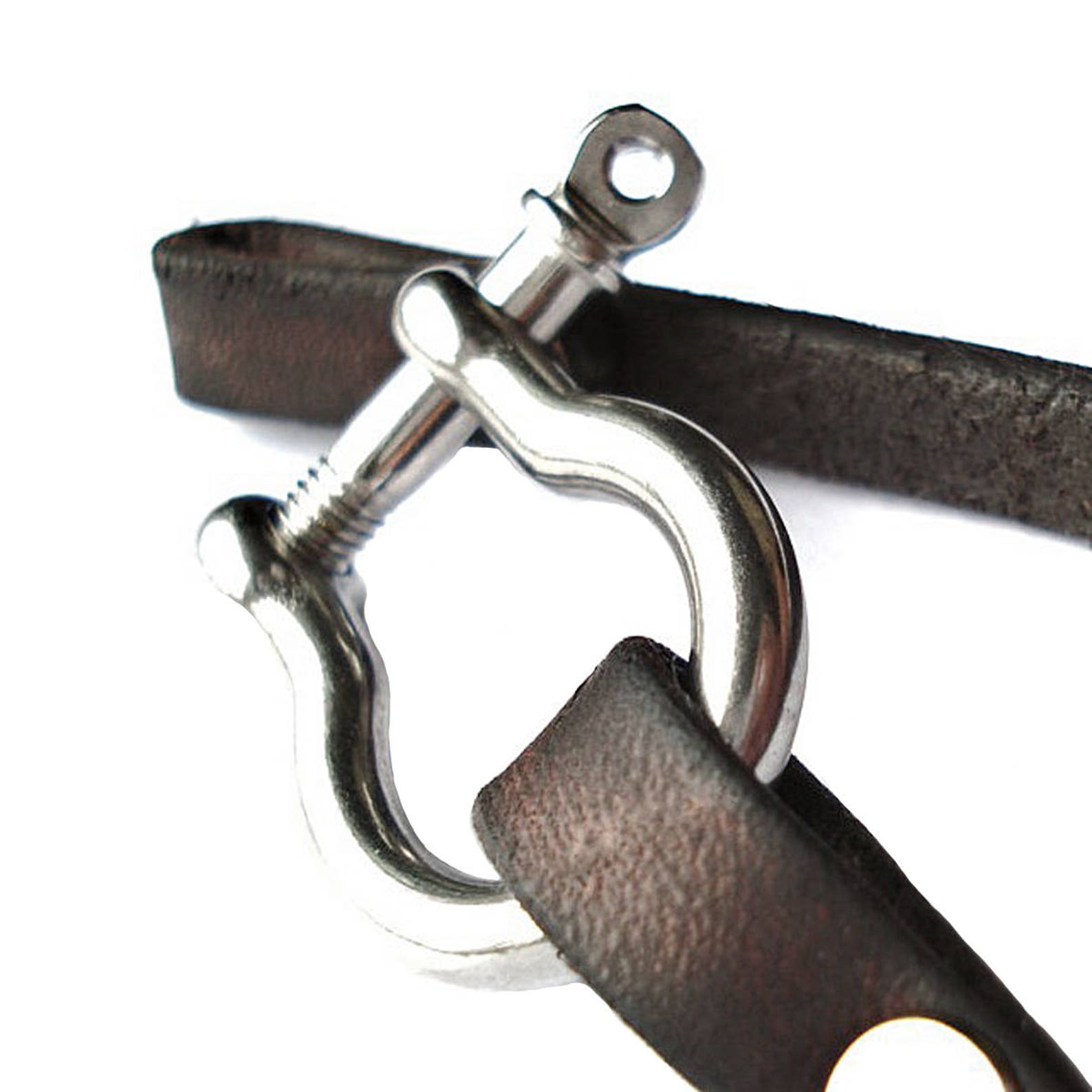 Customizable Leather Double Wrap Shackle Bracelet | Etsy