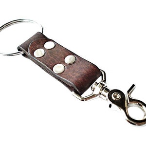 Customizable Leather Trigger Snap Keychain | Etsy