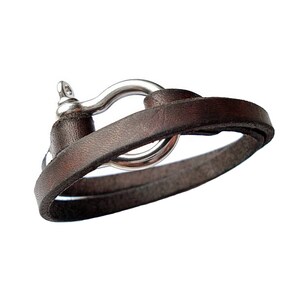 Customizable Leather Double Wrap Shackle Bracelet - Etsy
