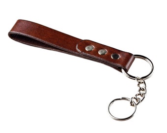 Customizable Leather Swivel Eye Bolt Snap Keychain | Etsy