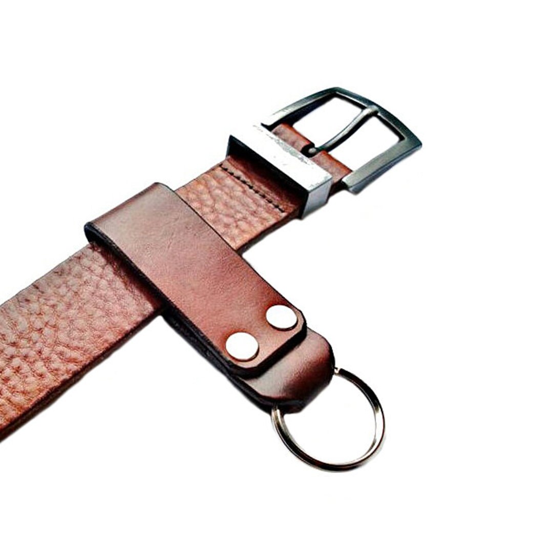 Customizable Leather Belt Loop Keychain - Etsy