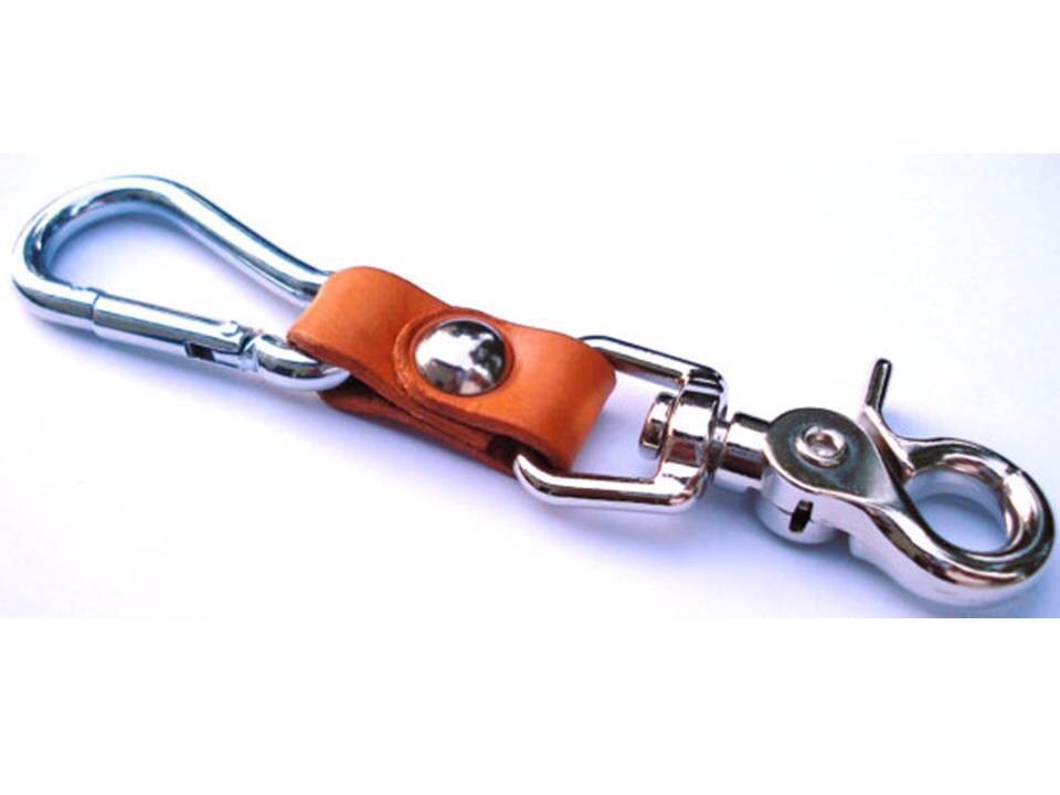 Customizable Leather Trigger Snap/carabiner Keychain - Etsy