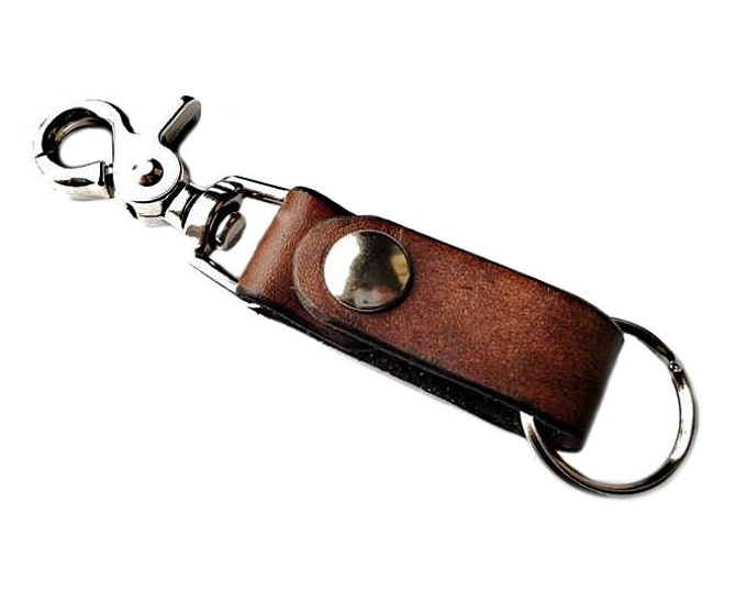Customizable Leather Trigger Snap Keychain - Etsy
