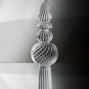 Tree Topper Clear Ribbed Glass - Etsy