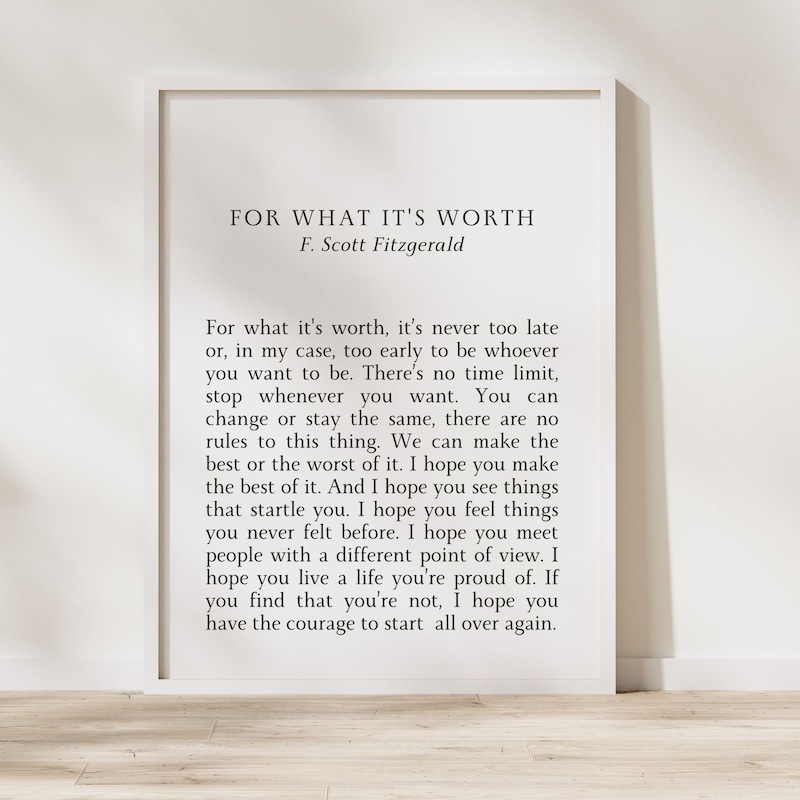Fitzgerald Quote - Etsy