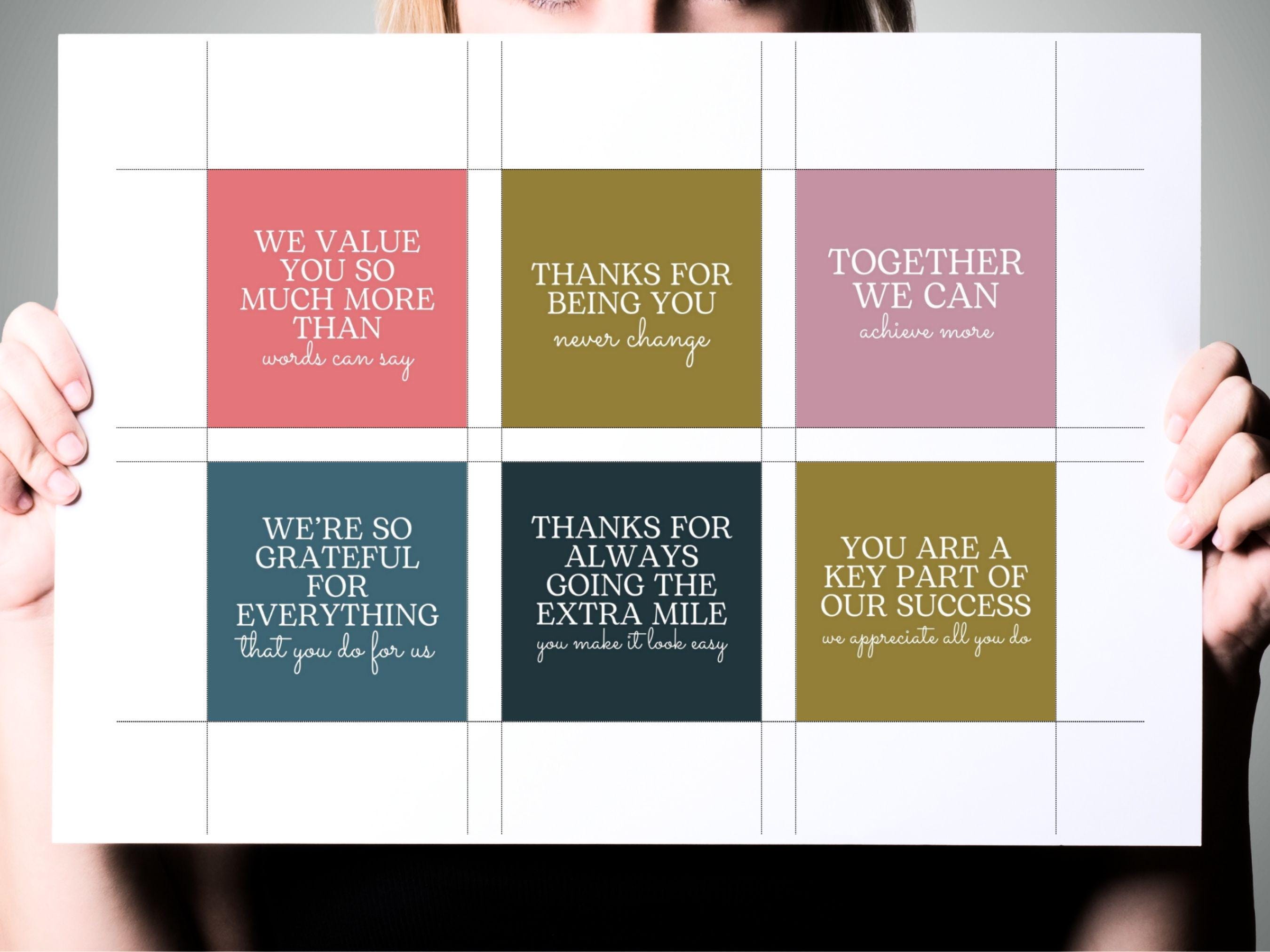 Thank You Note Cards for Employees, Team Thank You Gift Tag Pack ...