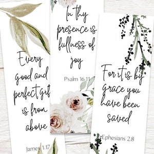 Printable Psalm Bookmark Bible Verse Bookmark Set Digital Bookmark ...